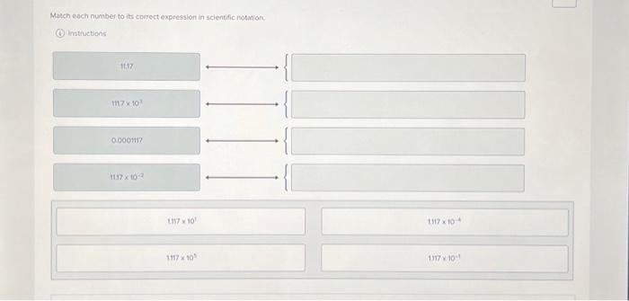 Solved Match each number to its correct expression in | Chegg.com