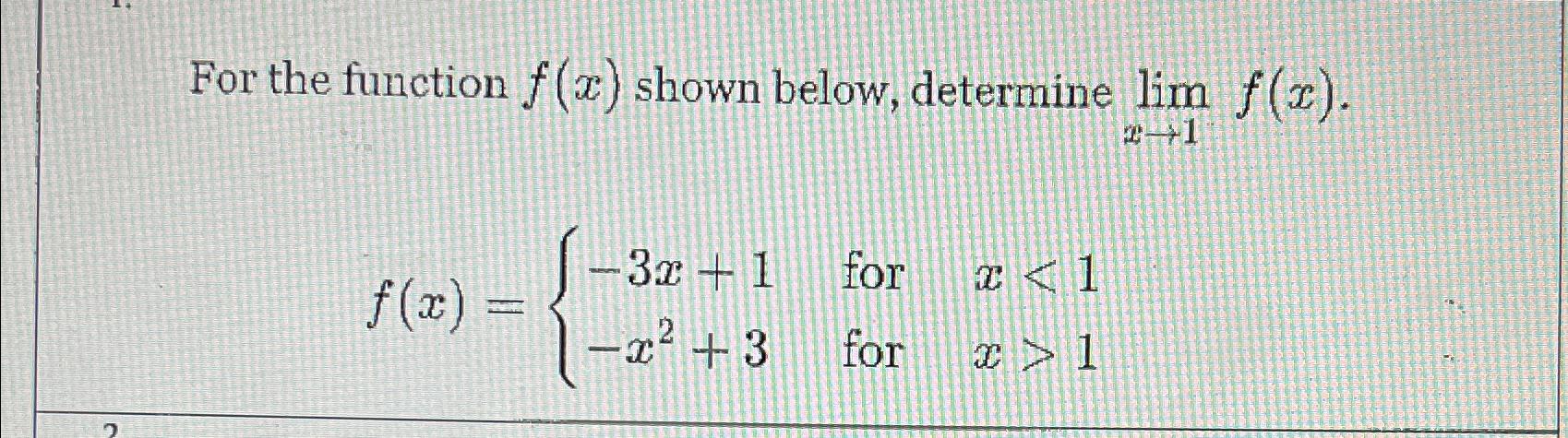 Solved For The Function F X ﻿shown Below Determine