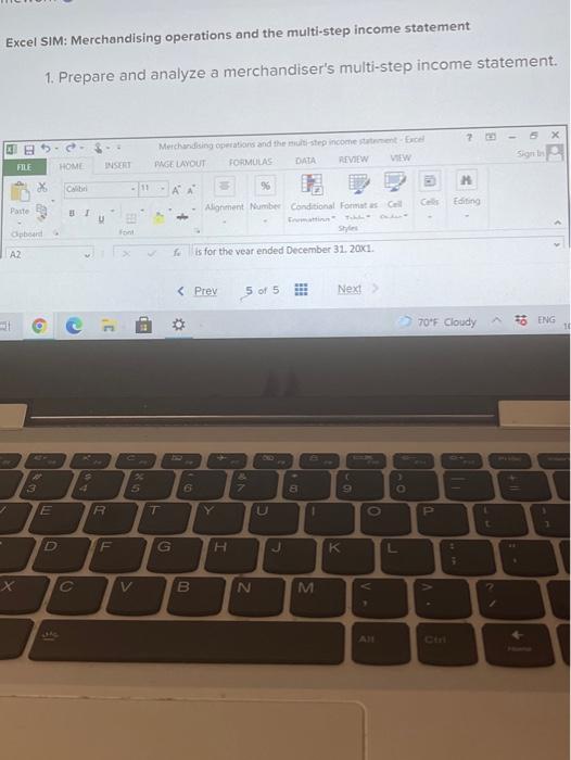 Solved Excel SIM: Merchandising operations and the | Chegg.com