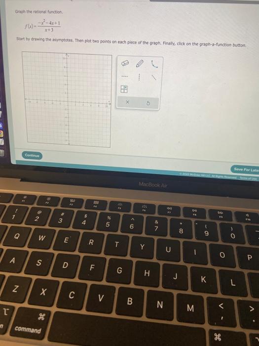 Solved Grash the rational function. f(x)=x+3−x2−4x+1 Start | Chegg.com