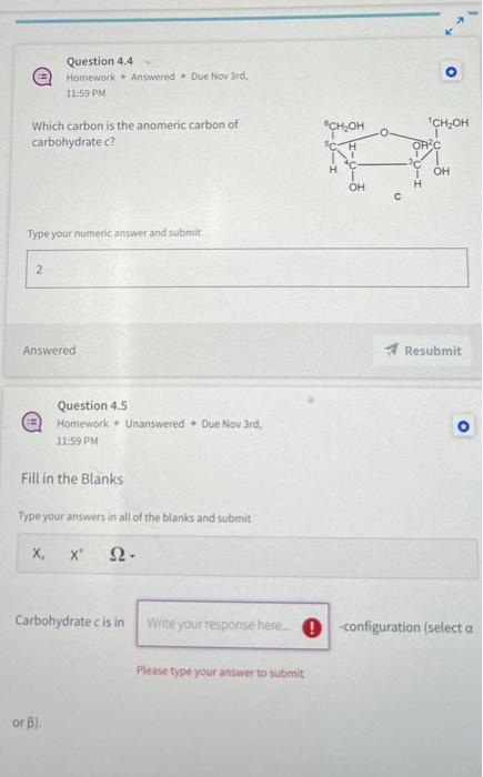 Question 4.4 Homework * Answered * Due Nov 3rd. 11.59 | Chegg.com