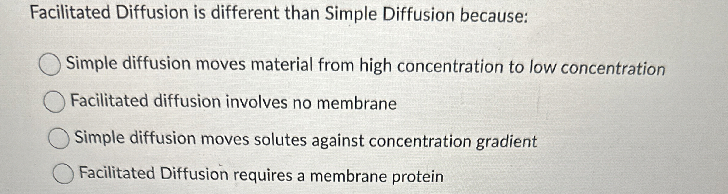 Solved Facilitated Diffusion is different than Simple | Chegg.com
