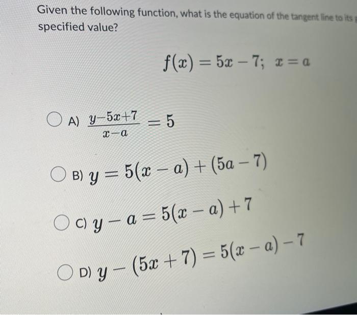 Solved Given the following function, what is the equation of | Chegg.com