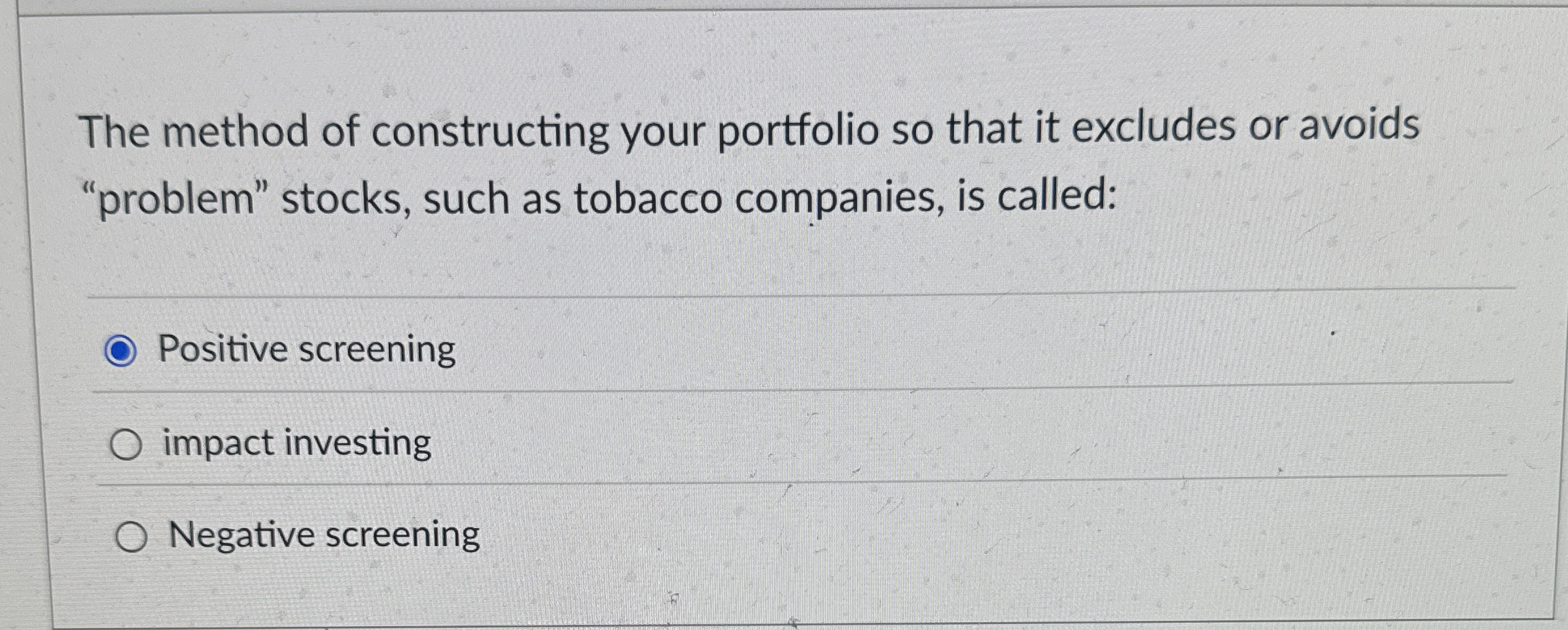 Solved The method of constructing your portfolio so that it | Chegg.com