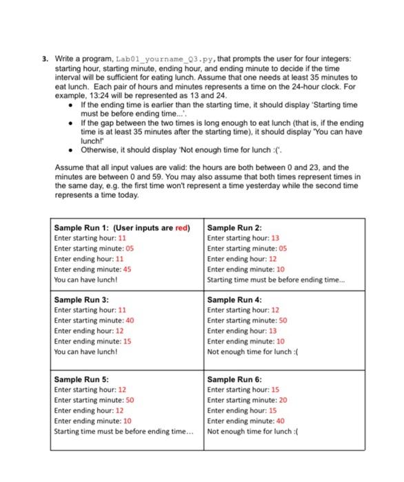 Solved CS 115 - Introduction to Programming in Python Lab 01 | Chegg.com