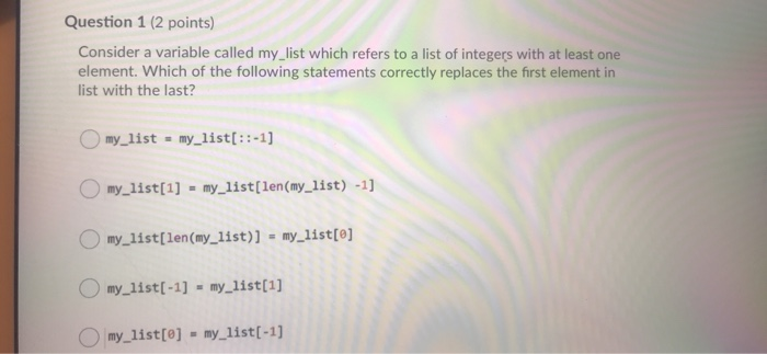 Solved ion 1 2 Points Consider A Variable Called Chegg