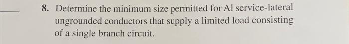 Solved Determine the minimum size permitted for Al | Chegg.com