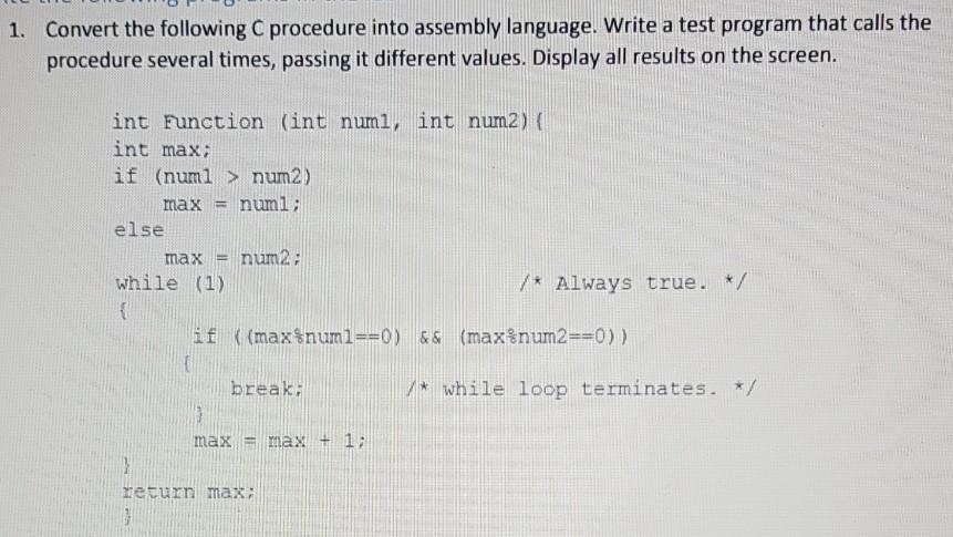 Solved Solve it as ( Assembly code) please not C or Java, | Chegg.com