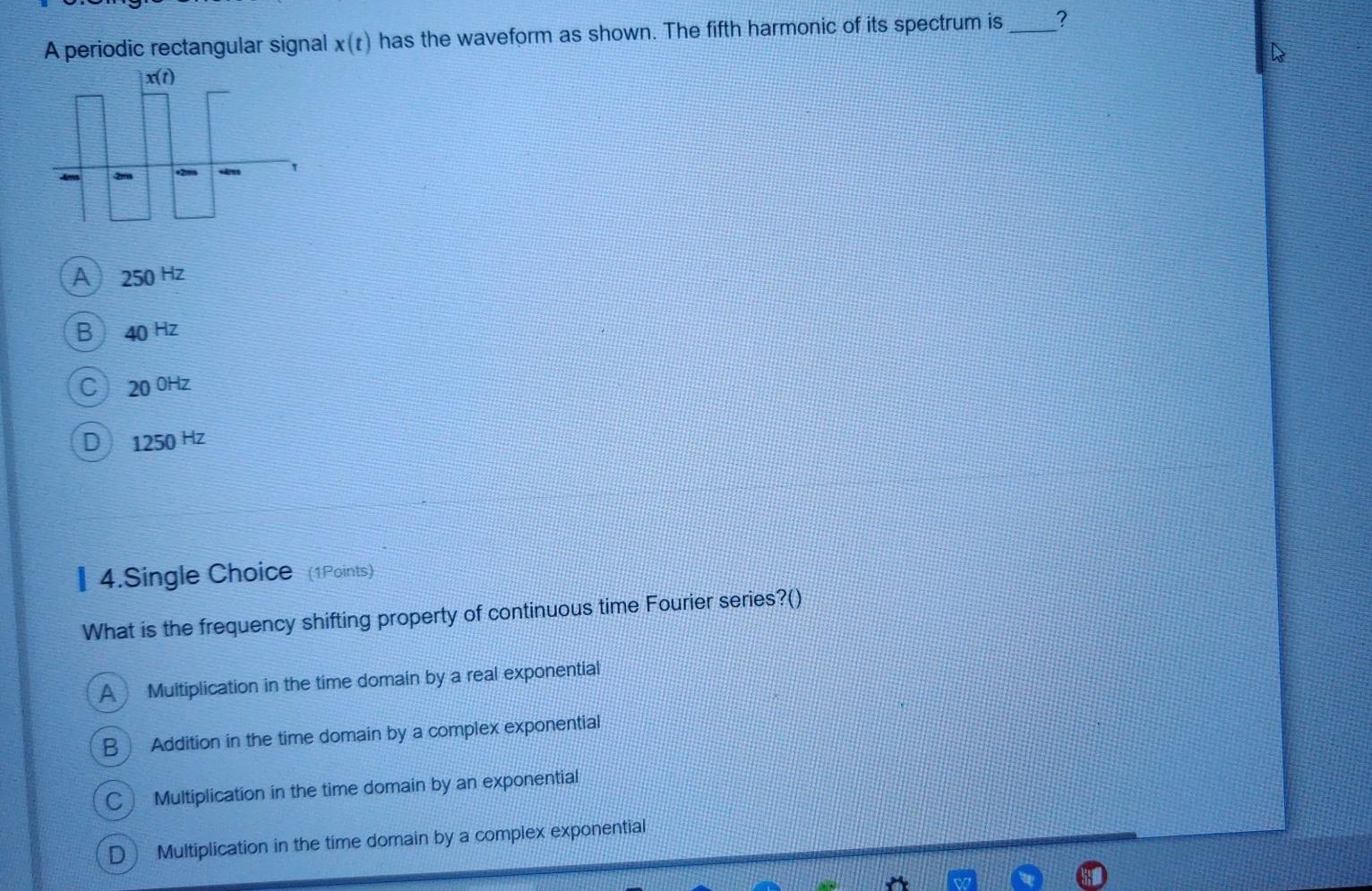 Solved ? A periodic rectangular signal x(t) has the waveform | Chegg.com