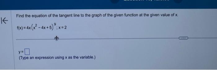 Solved Find the equation of the tangent line to the graph of | Chegg.com