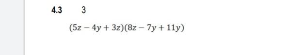 Solved (5z−4y+3z)(8z−7y+11y)(5z−4y+3z)(8z−7y+11y) | Chegg.com