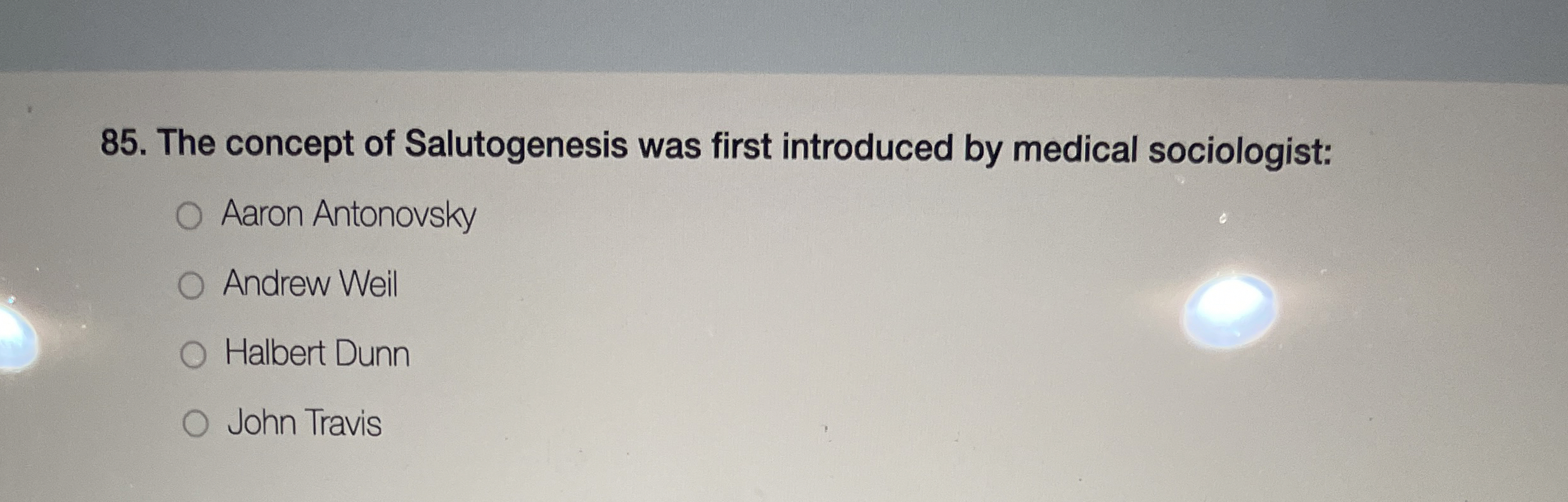 Solved The concept of Salutogenesis was first introduced by | Chegg.com