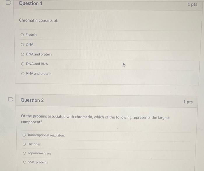 Solved Chromatin consists of: Protein DNA DNA and protein | Chegg.com