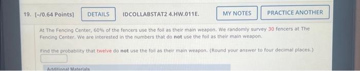 Solved At The Fencing Center, 60% of the fencers use the | Chegg.com