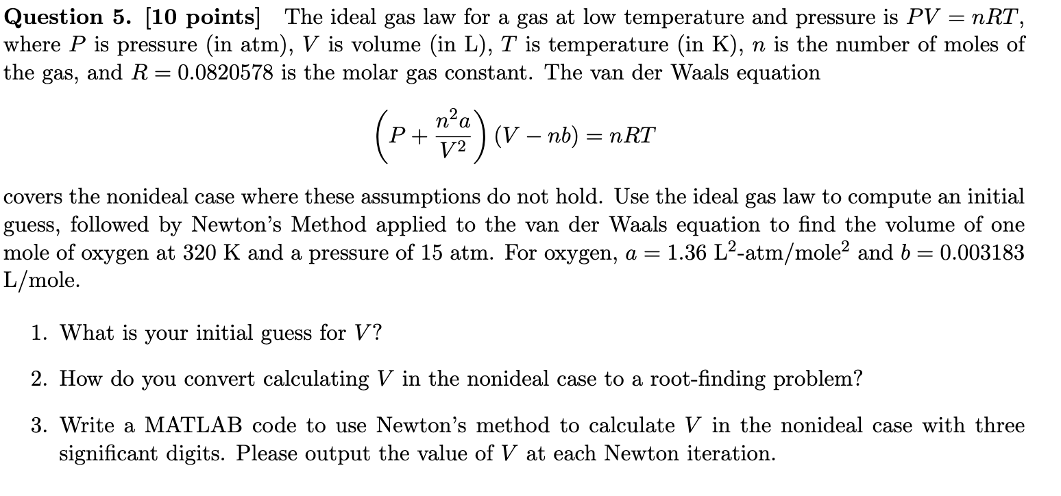 Solved Please answer all parts!!Question 5. [10 ﻿points] | Chegg.com