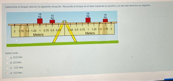 Solved Determine el torque neto en la siguiente situación | Chegg.com