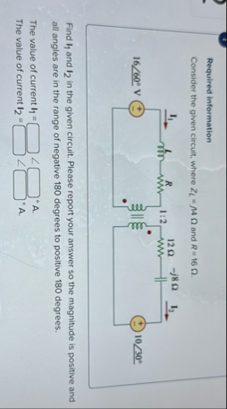 Solved Required informationConsider the given circuit, where | Chegg.com