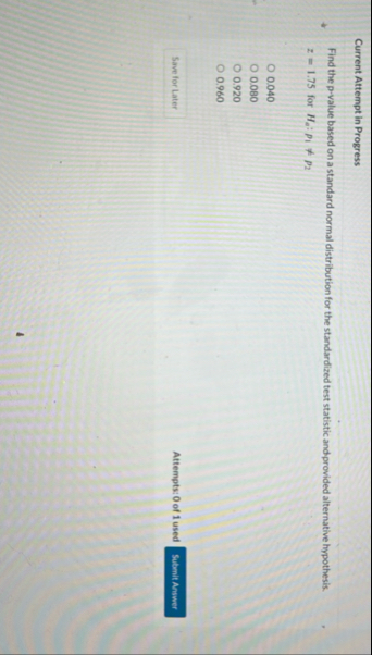 Solved Current Attempt in ProgressFind the p-value based on | Chegg.com