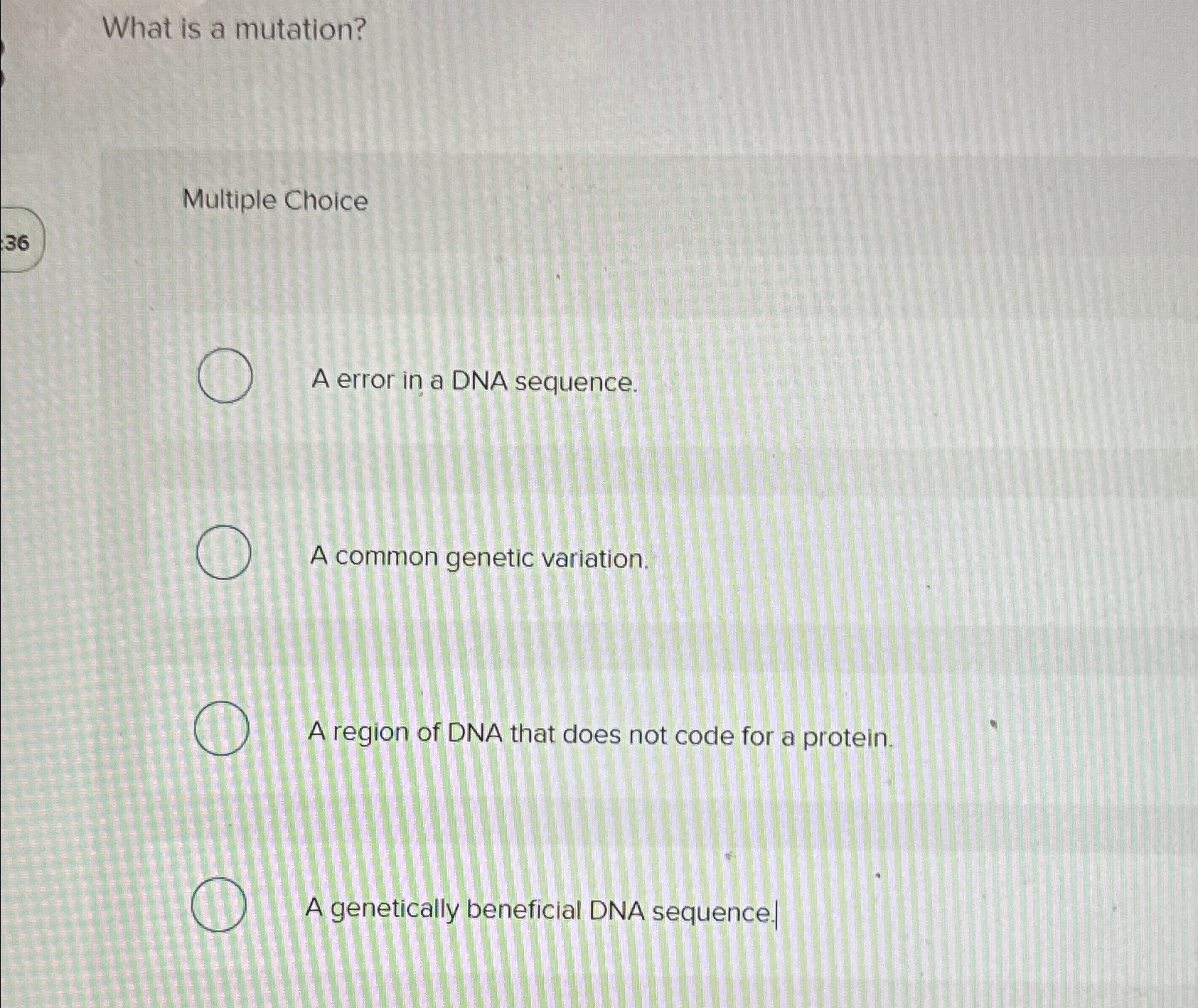 Solved What is a mutation?Multiple ChoiceA error in a DNA | Chegg.com