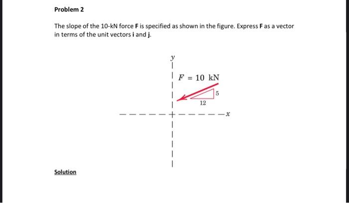 Solved Problem 1 The line of action of the 10kN force (F) | Chegg.com