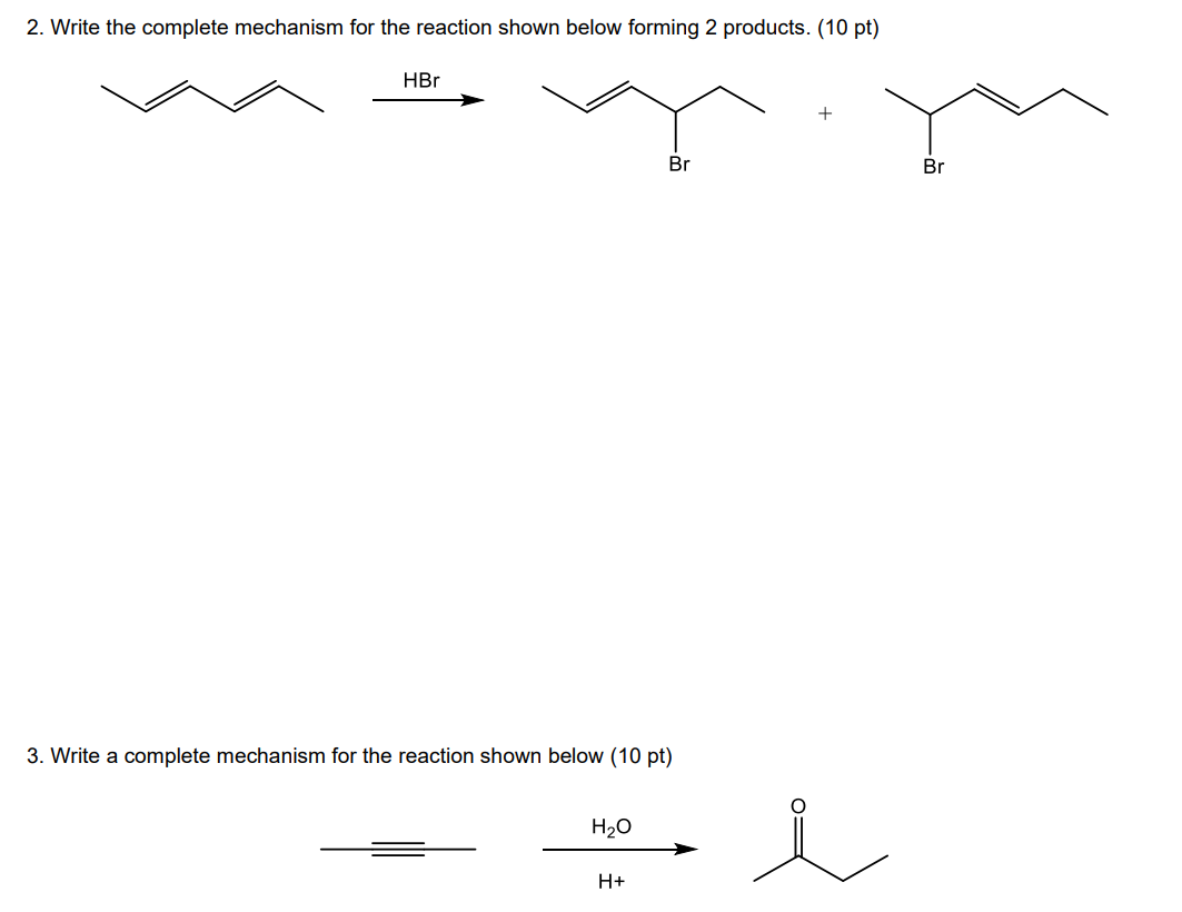 Solved Write the complete mechanism for the reaction shown | Chegg.com
