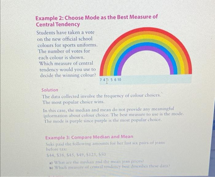 Solved Example 2: Choose Mode as the Best Measure of Central | Chegg.com