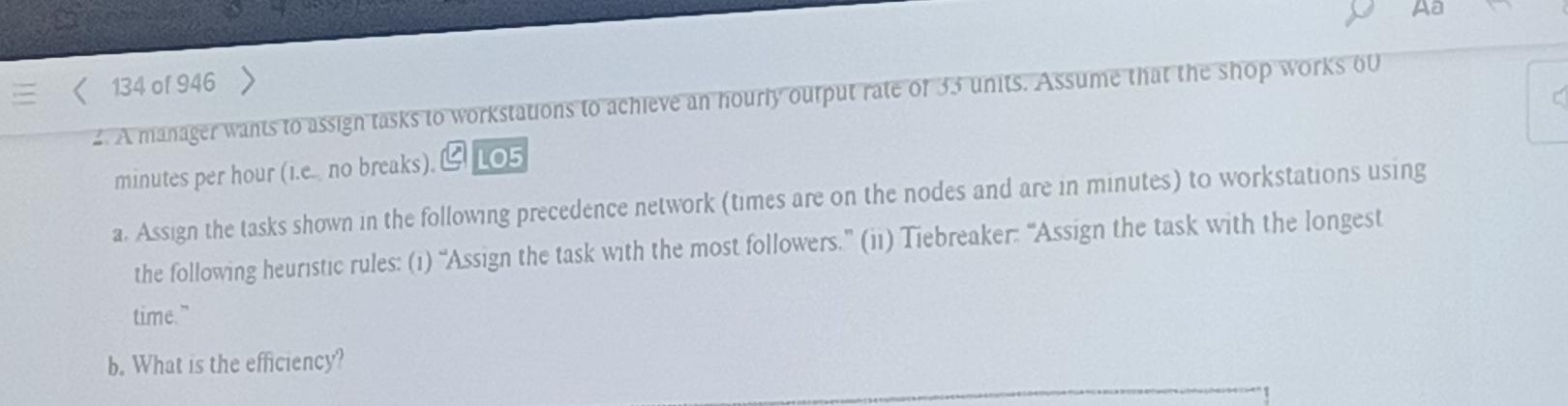 Solved 134 ﻿of 9462. ﻿A manager wants to assign tasks to | Chegg.com