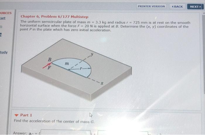 Solved PRINTER VERSION BACK NEXT URCES Eart Chapter 6, | Chegg.com