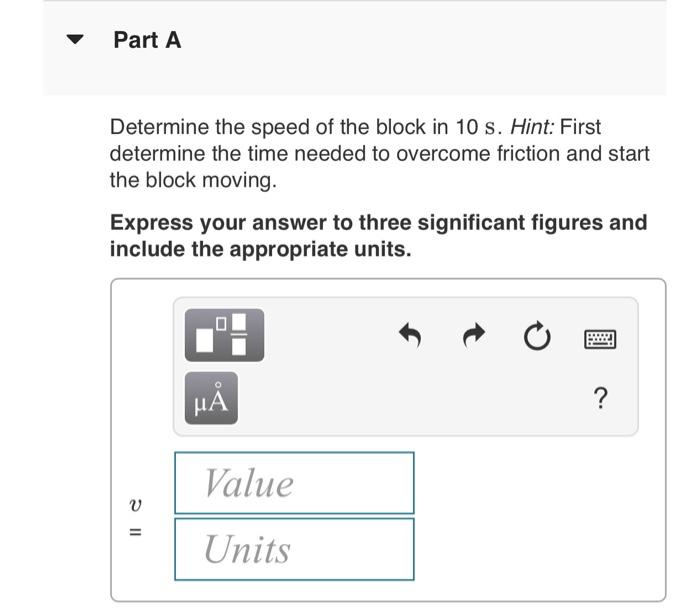 Solved A 20-kg block is originally at rest on a horizontal | Chegg.com