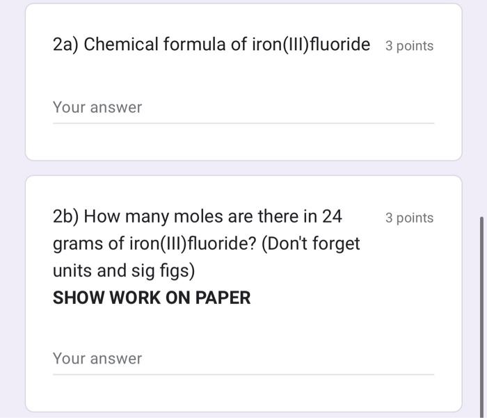 Solved 1) Find the molar mass of sodium fluoride. Periodic | Chegg.com