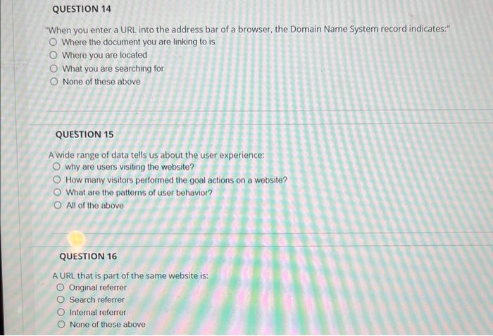 "When you enter a URL into the address bar of a | Chegg.com