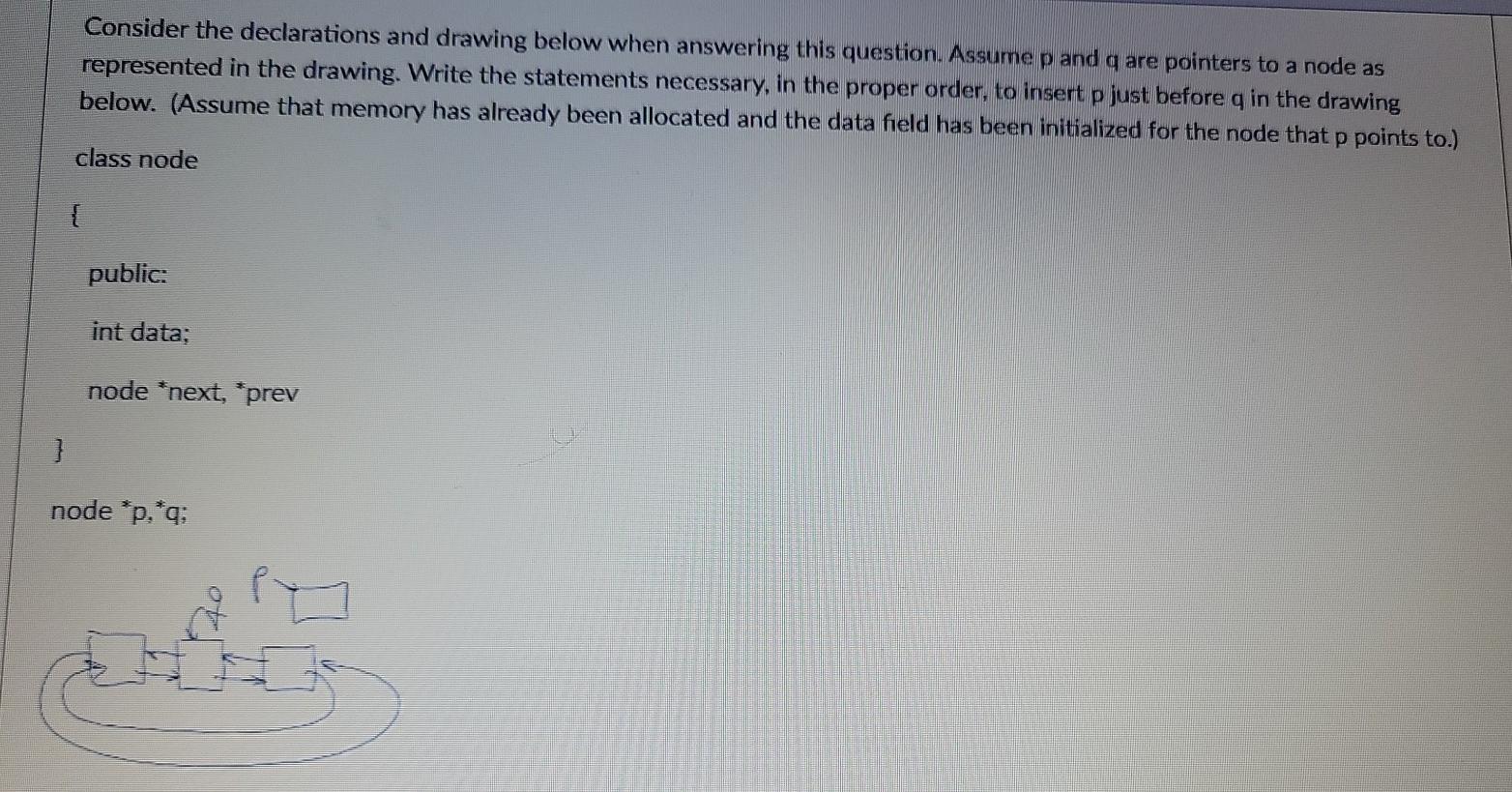 Solved Consider the declarations and drawing below when | Chegg.com