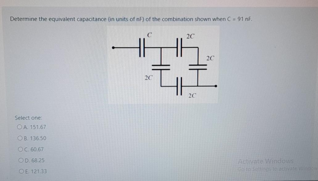 Solved Determine the equivalent capacitance (in units of nF) | Chegg.com