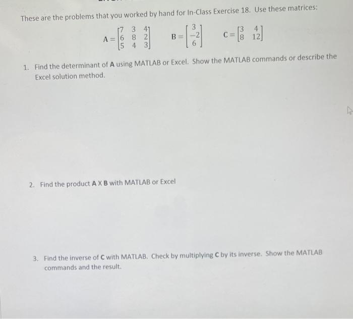 Solved These are the problems that you worked by hand for | Chegg.com