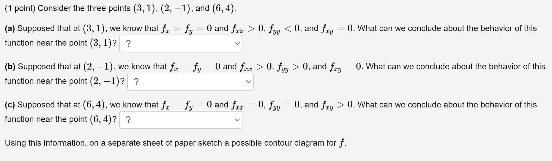 ( 1 ﻿point) ﻿Consider the three points (3,1),(2,-1), | Chegg.com