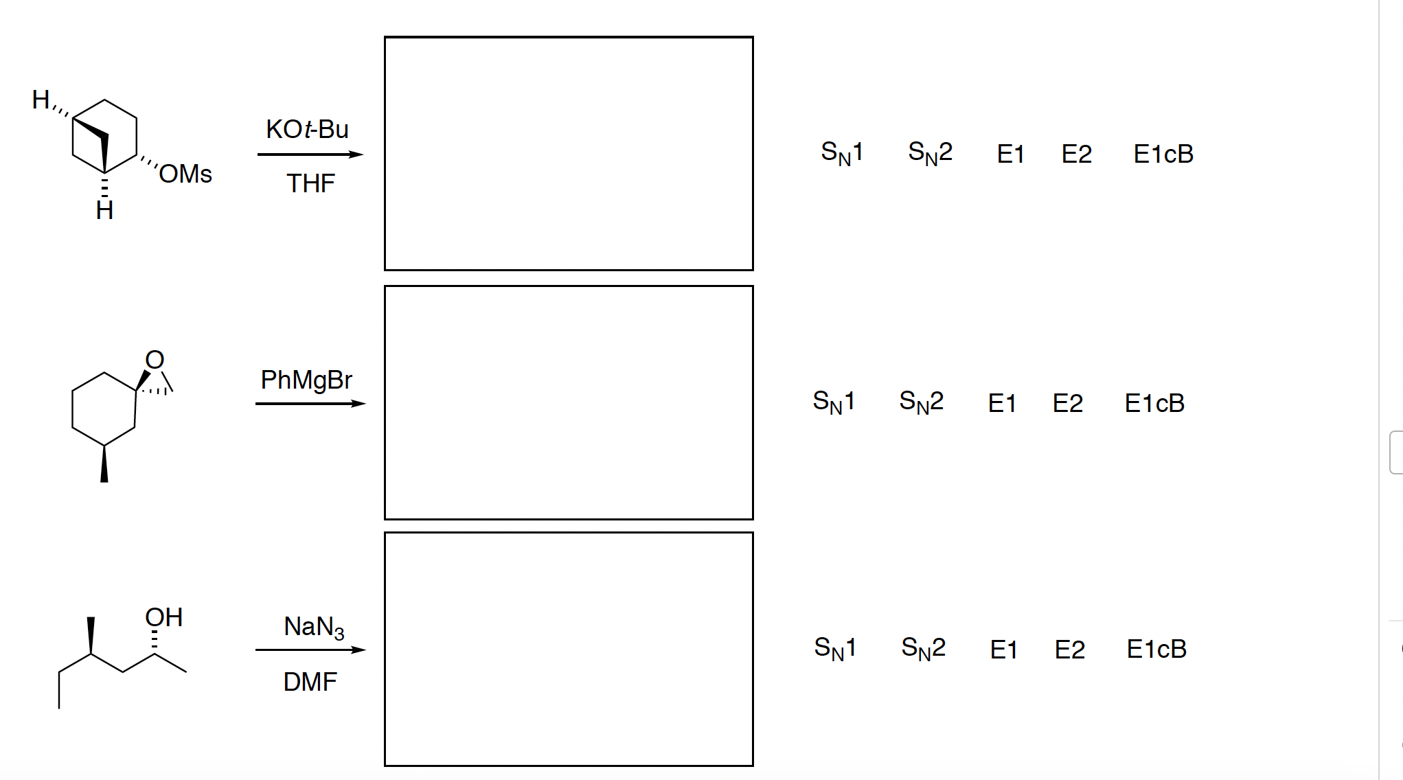 Solved What mechanism: Sn 1, ﻿Sn 2, ﻿E 1 ﻿or E2 ﻿or | Chegg.com