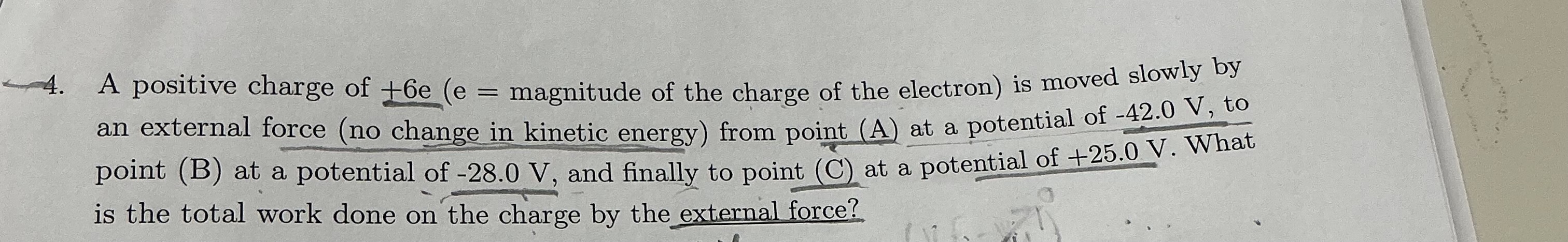 -4A positive charge of +-6ee= ﻿magnitude of ﻿the | Chegg.com