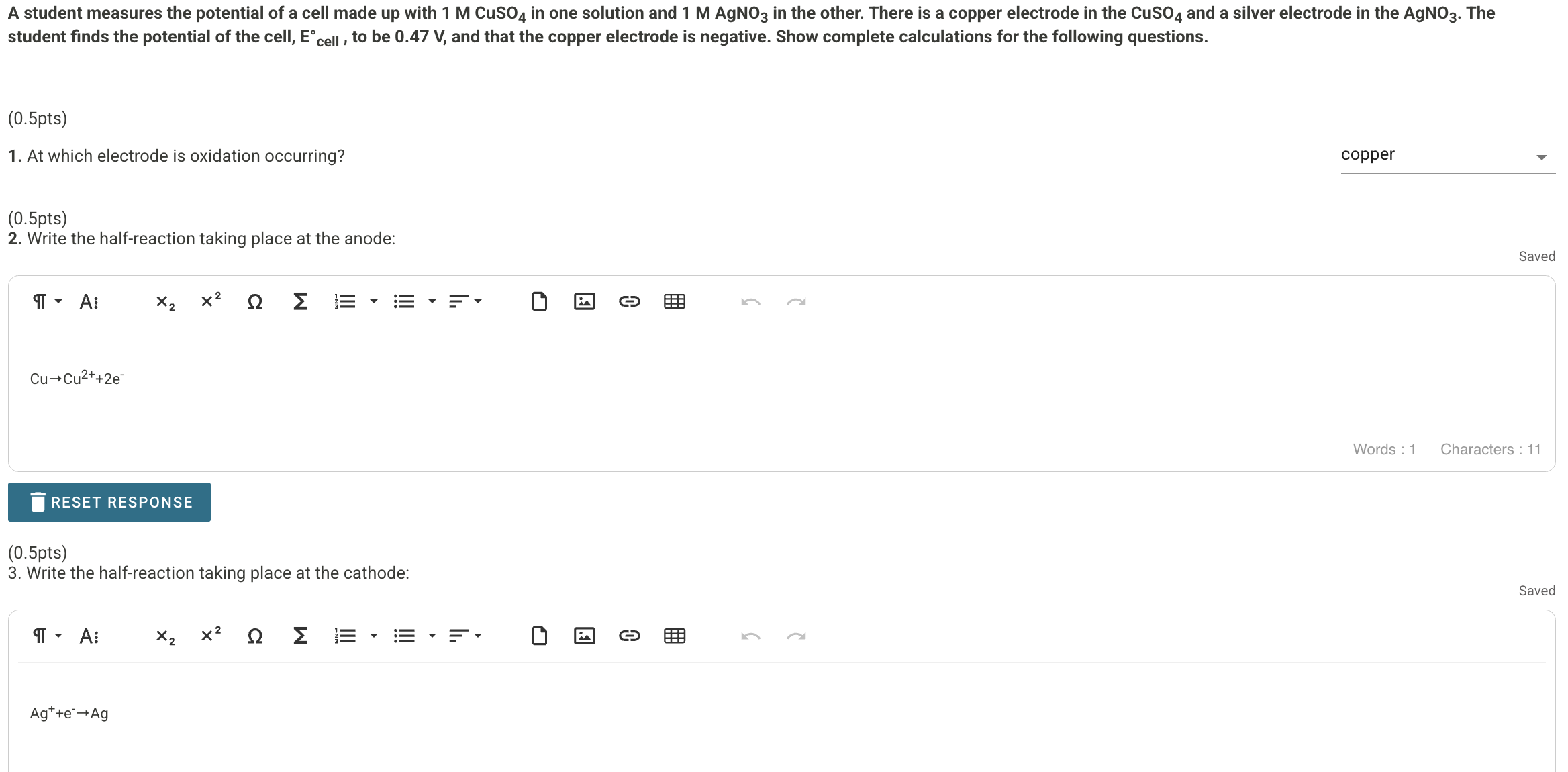 Solved if you could please check my work!A student measures | Chegg.com