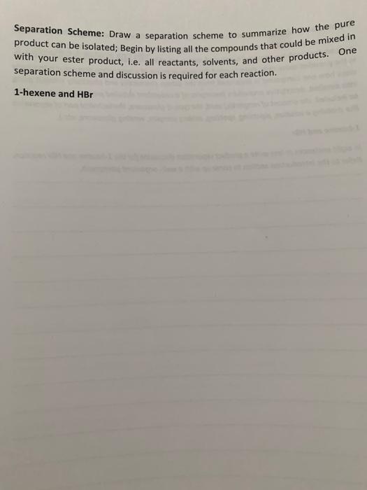 Solved Separation Scheme: Draw a separation scheme to | Chegg.com