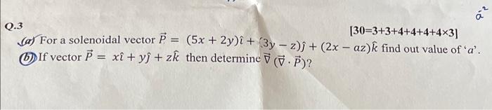Solved (a) For a solenoidal vector | Chegg.com