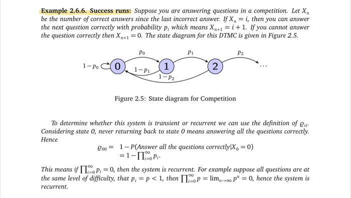 Solved Consider the Success of runs example (2.6.6) in the | Chegg.com