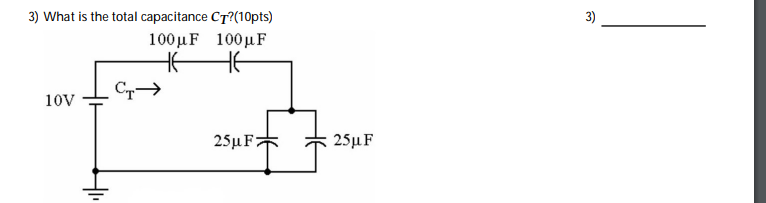 Solved Find the total capacitance C_(T) ﻿for the circuit in | Chegg.com
