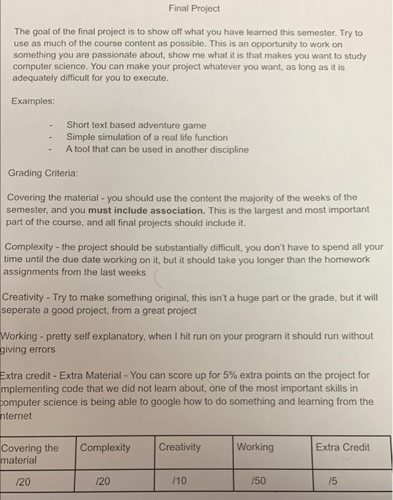 Solved please help with my final projectjava code - short | Chegg.com