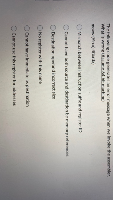 Solved The following commands are executed in sequence. | Chegg.com