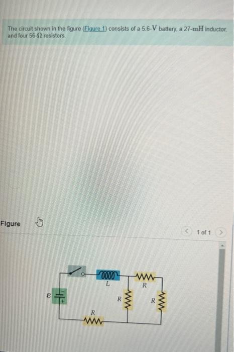 Solved The circuit shown in the figure (Figure 1 ) consists | Chegg.com