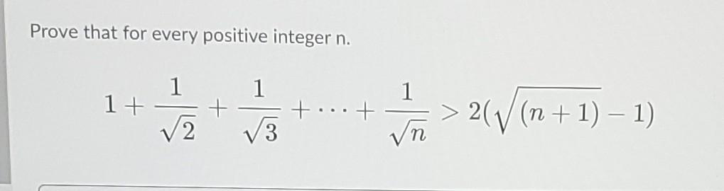 Solved Prove that for every positive integer n. | Chegg.com