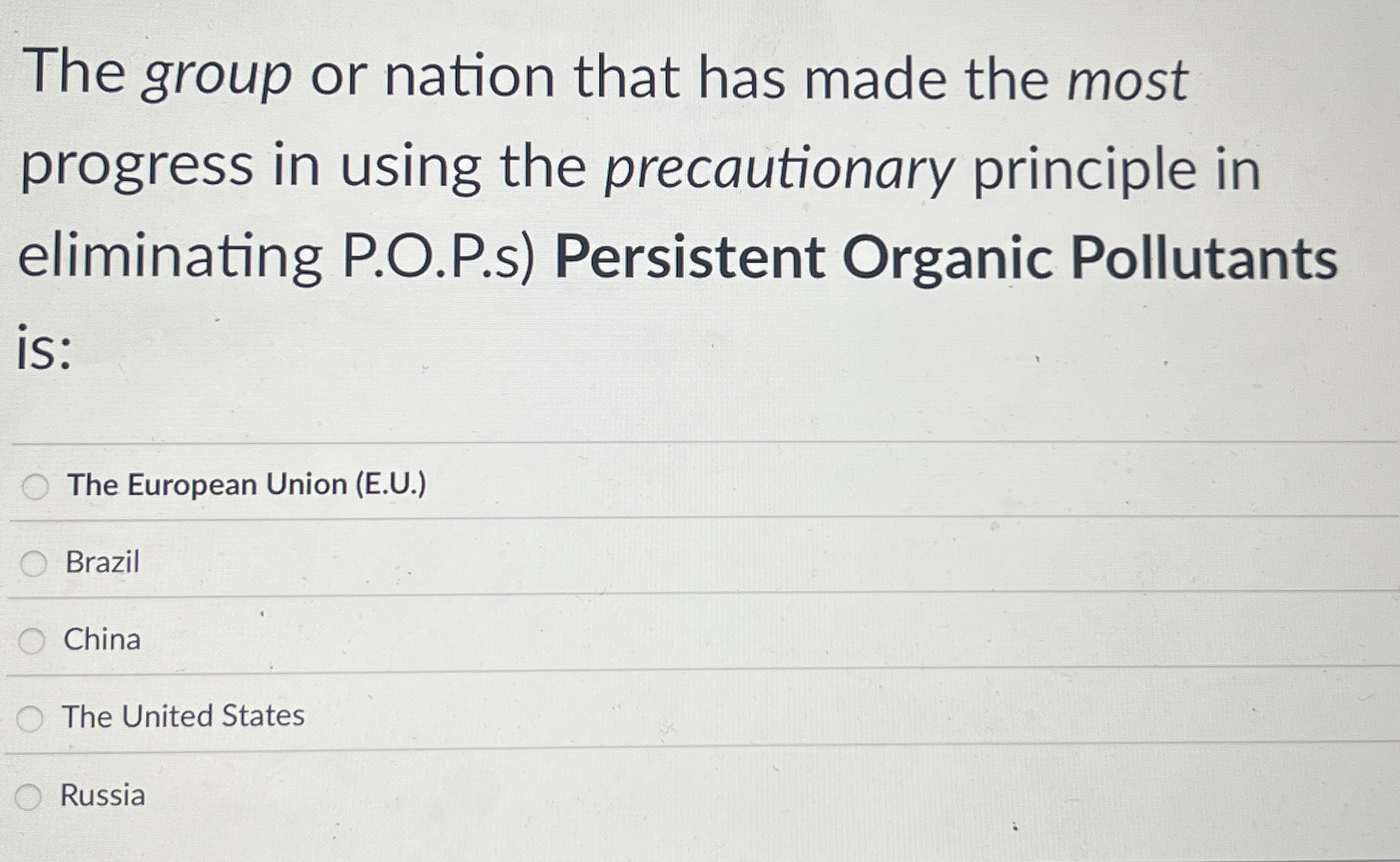 Solved The group or nation that has made the most progress | Chegg.com