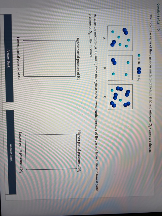 Solved Question 8 of 11 > The molecular views of three | Chegg.com