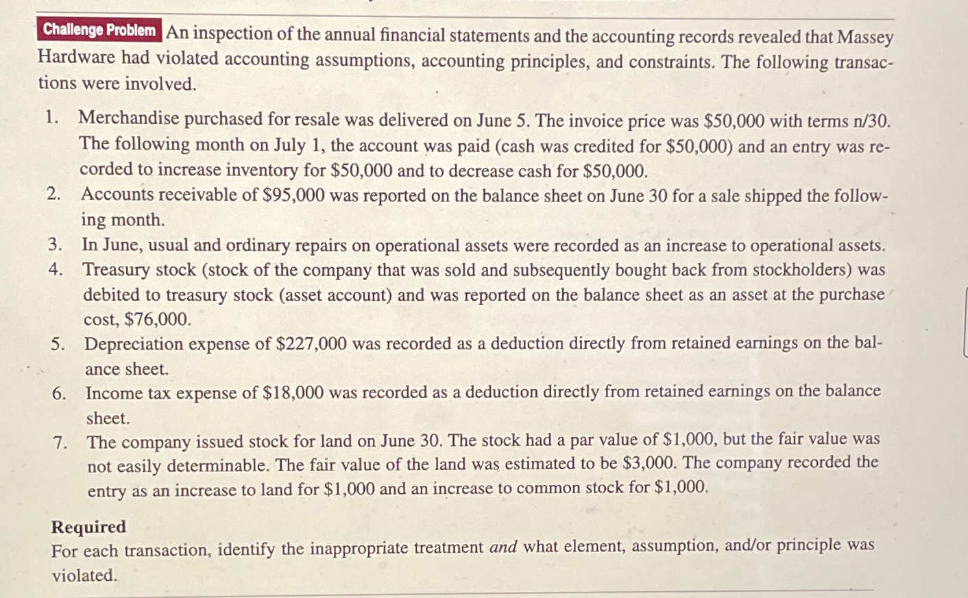 Solved Challenge Problem An inspection of the annual | Chegg.com