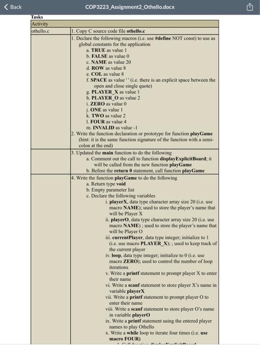 Solved Game play 1. Othello is a strategy board game played | Chegg.com